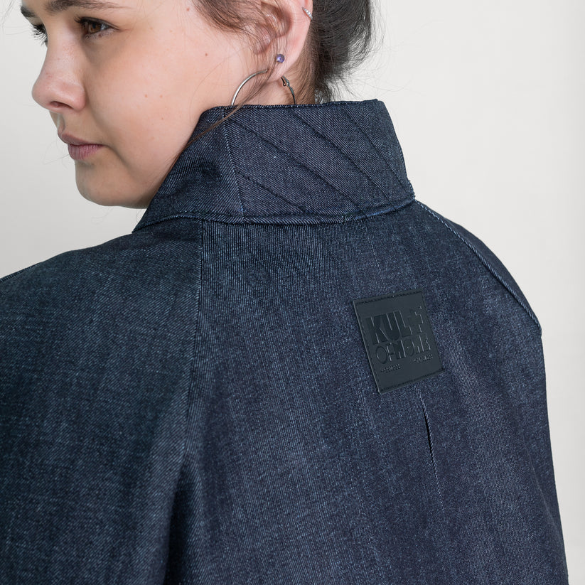 KATE - DENIM TRENCH COAT/DRESS – kultofnone
