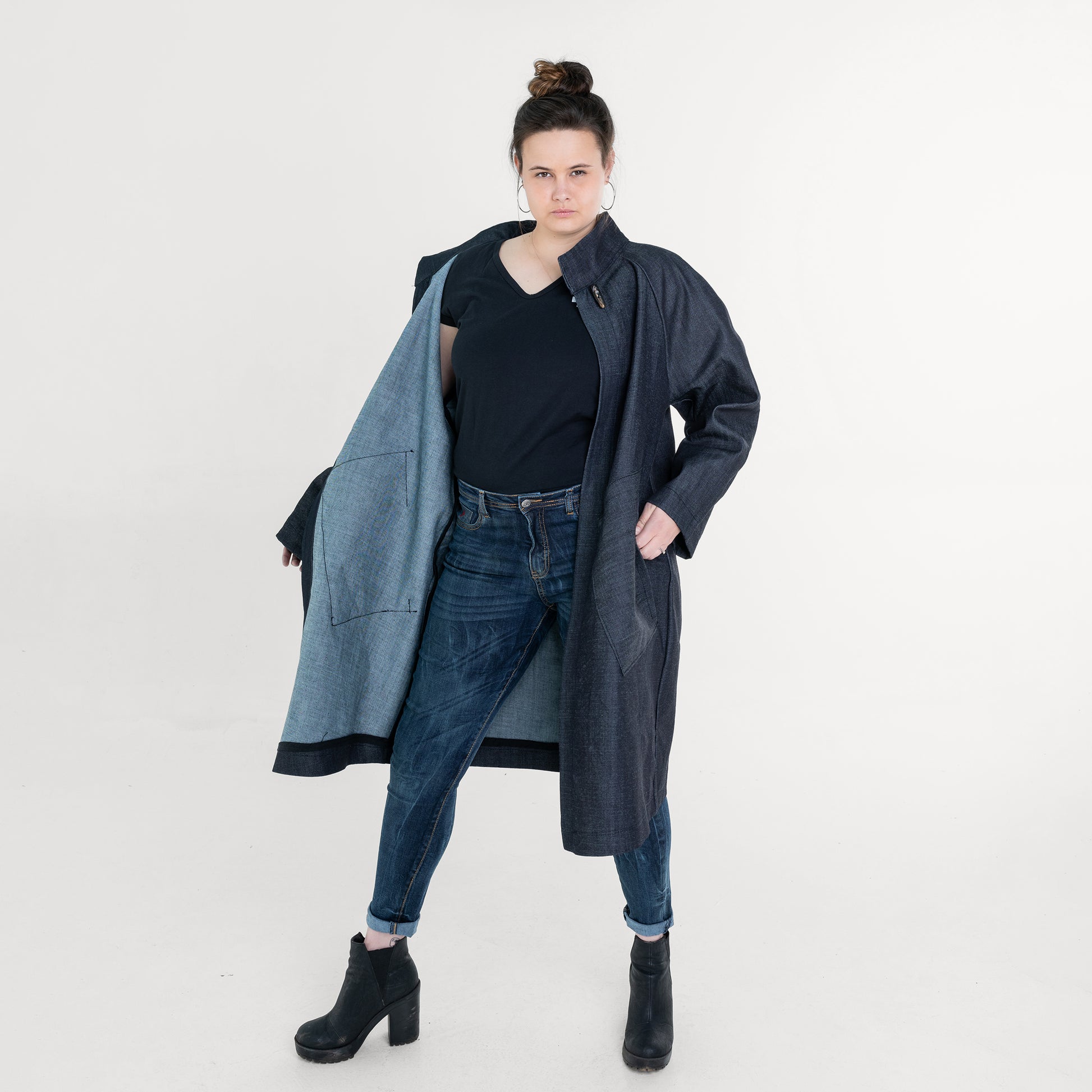 KATE - DENIM TRENCH COAT/DRESS – kultofnone